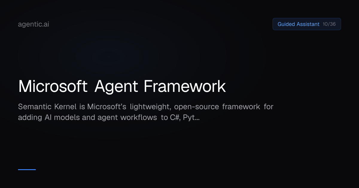 Microsoft Agent Framework - Agentic AI Directory | Agentic.ai